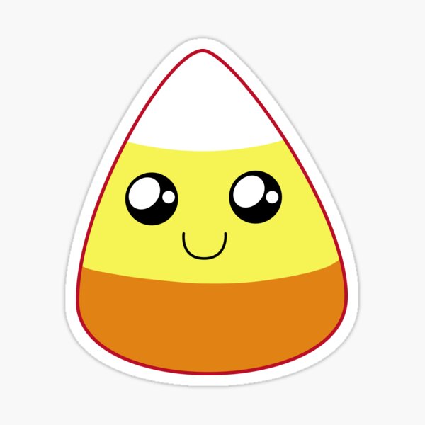 "Cute Happy Candy Corn (Blue)" Sticker for Sale by ziafrazier | Redbubble