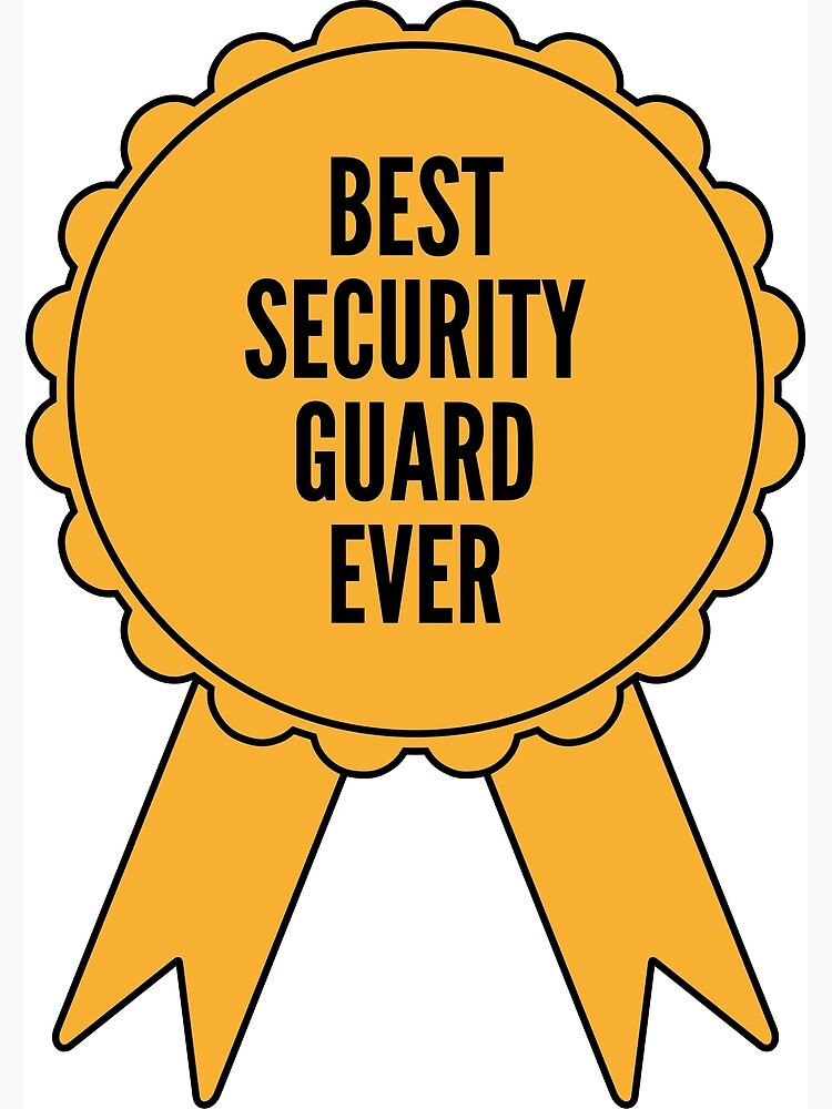 "Best Security guard Ever Gold Medal Achievement" Poster for Sale by ...