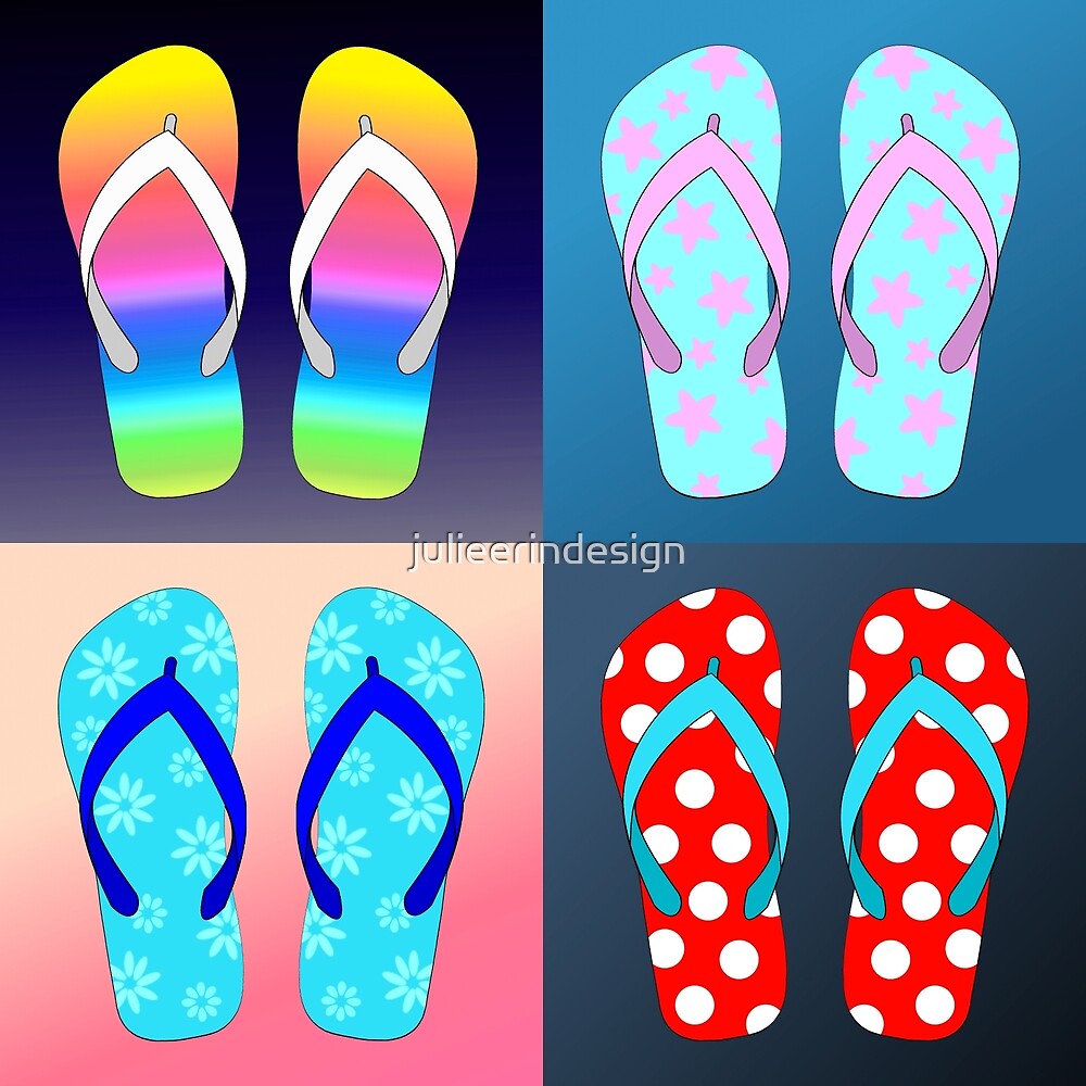 "Flip Flop Pop Art " by Julie Erin Designs | Redbubble