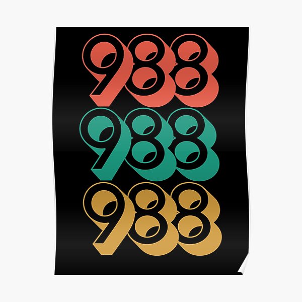 Póster «Prevención del Suicidio 988 - Suicidio Crisis Lifeline 988» de ...