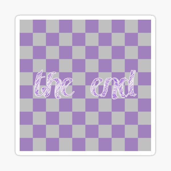""the end" purple design inspired by album "the end"" Sticker for Sale ...