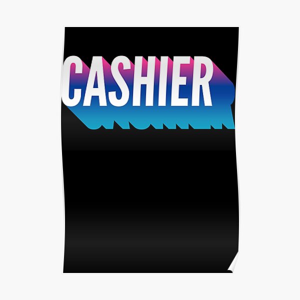 "Cashier With Long Gradient Shadow" Poster for Sale by SVPOD | Redbubble