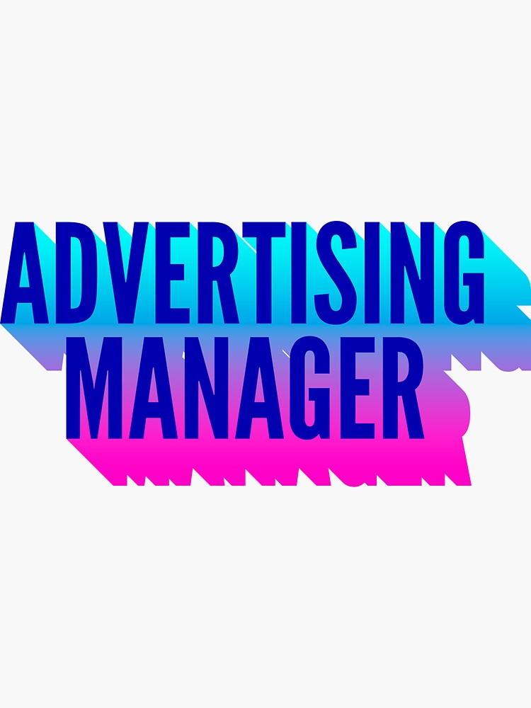 "Advertising Manager With Long Gradient Shadow" Sticker for Sale by ...