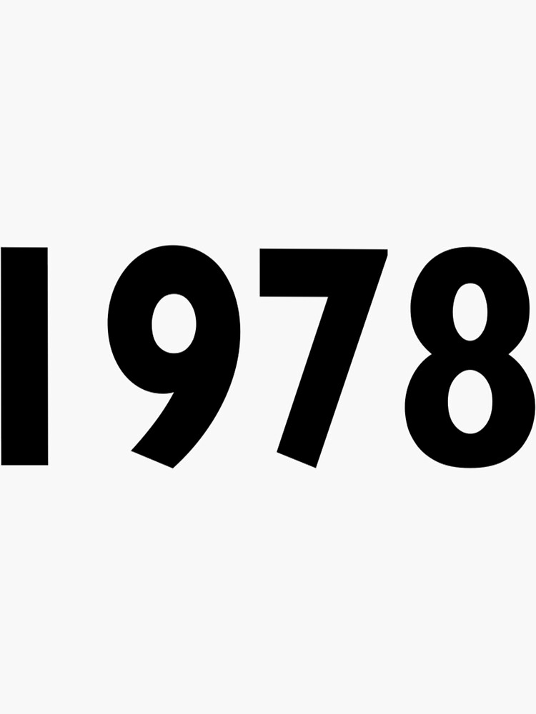 "1978 Design" Sticker by SimpleDees | Redbubble