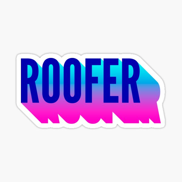 "Roofer With Long Gradient Shadow" Sticker for Sale by SVPOD | Redbubble