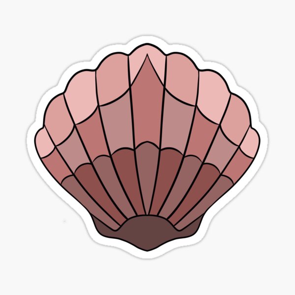 "Red clam shell" Sticker for Sale by Death-byart | Redbubble