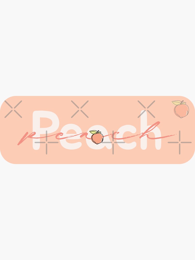 "Peach Peach Peach - text based design" Sticker for Sale by LybiesMood ...