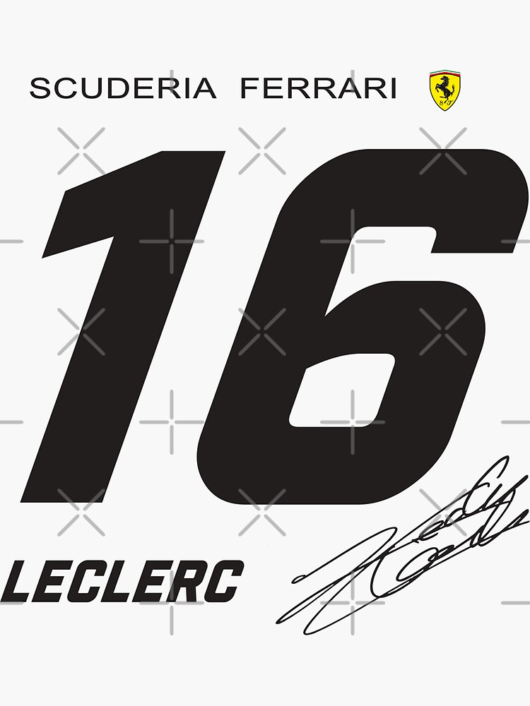 "Charles Leclerc 16 Alternative color" Sticker for Sale by FinnickArrow ...