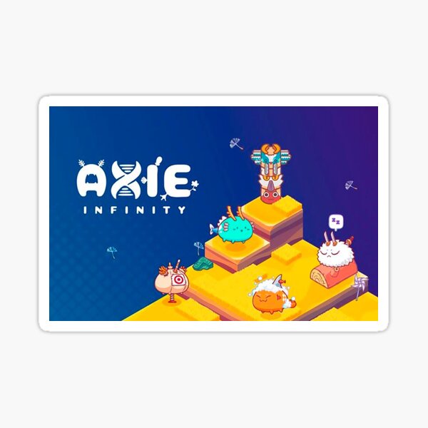 "axie game " Sticker for Sale by timoaratio91 | Redbubble