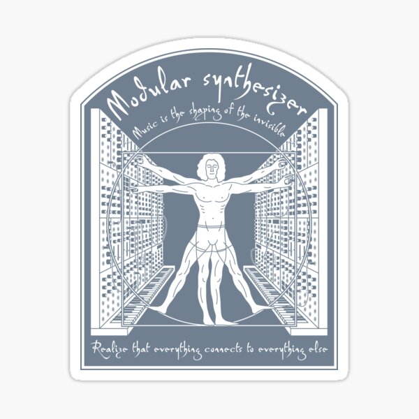 "Vintage Modular Synth Player" Sticker for Sale by AtomicMalibu | Redbubble