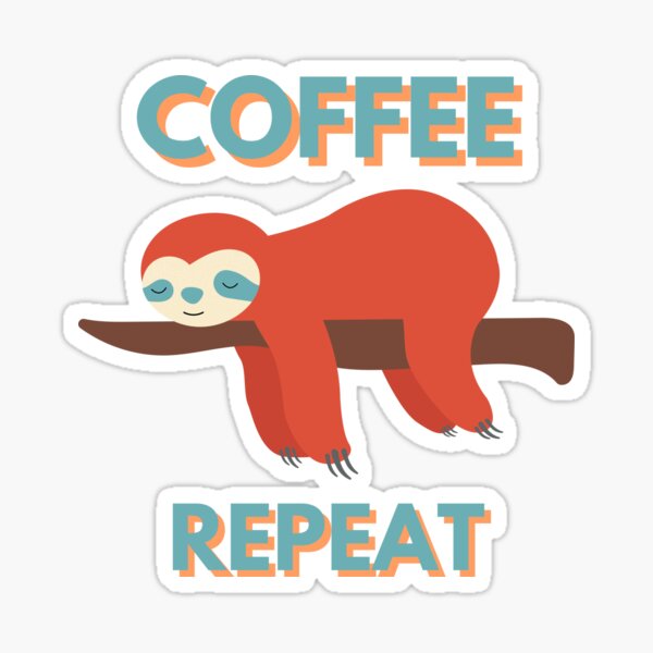 " Coffee Teach Repeat " Sticker for Sale by Rockopolys | Redbubble