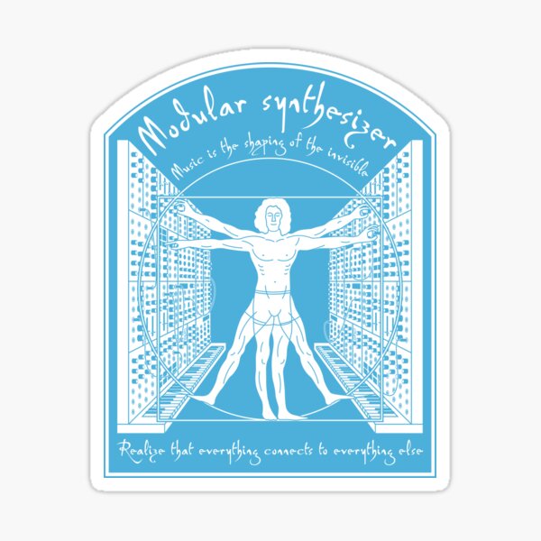 "Vintage Modular Synth Player" Sticker for Sale by AtomicMalibu | Redbubble