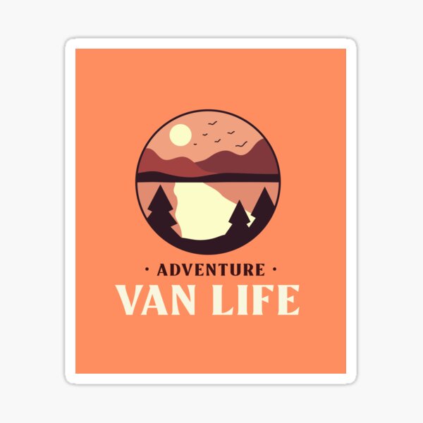 "Van life adventure" Sticker for Sale by Freckies | Redbubble