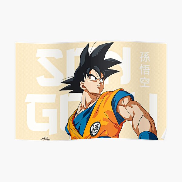 "Saiyan Son Goku Simplistic Artwork " Poster for Sale by Fxrdin12 ...