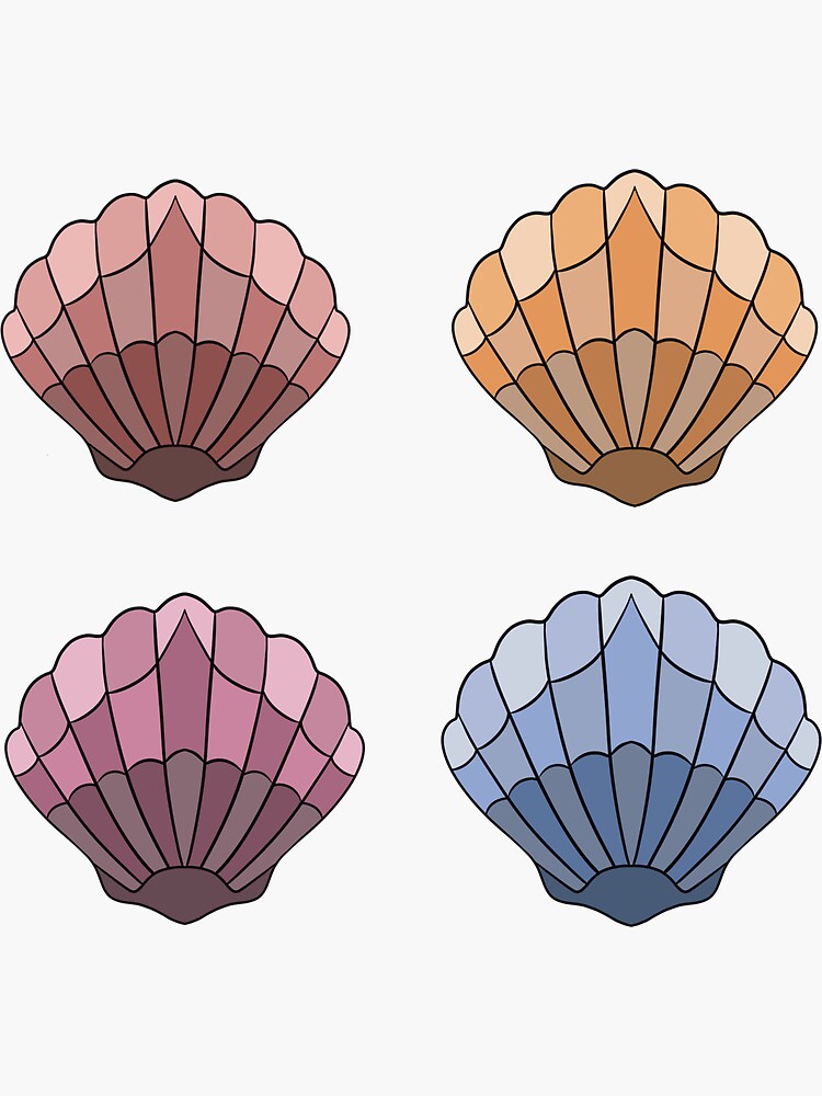 "Clam shell sticker pack " Sticker for Sale by Death-byart | Redbubble