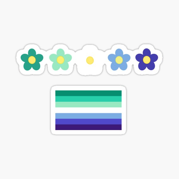 "Gay Man Rainbow Trans Pride Sticker Pack Daisy Flower and Flag ...