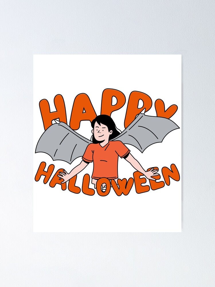 "Happy Halloween! Flying Human Spooktober 2022 design" Poster for Sale ...