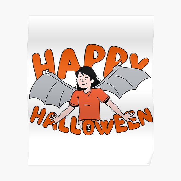 "Happy Halloween! Flying Human Spooktober 2022 design" Poster for Sale ...