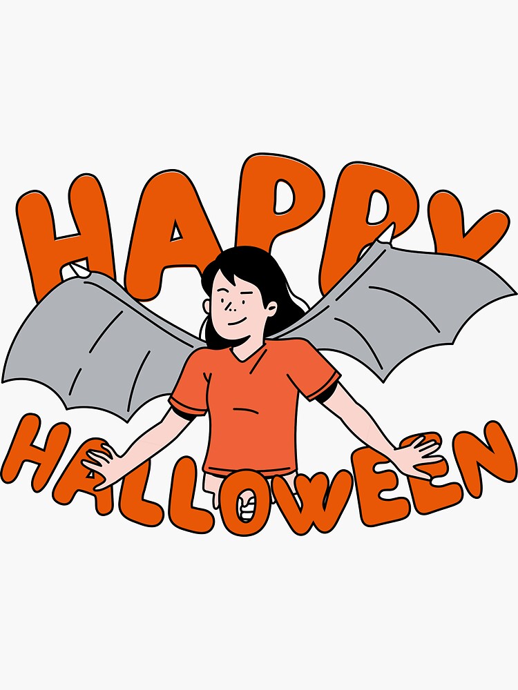 "Happy Halloween! Flying Human Spooktober 2022 design" Sticker for Sale ...