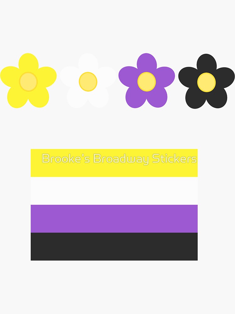 "Non Binary Pride Sticker Pack Daisy Flower and Flag" Sticker for Sale ...
