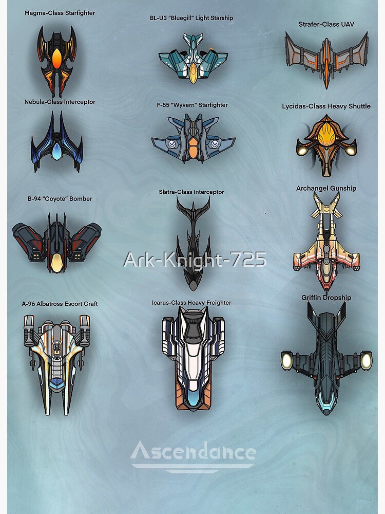 "Ascendance Ships Diagram" Art Board Print for Sale by Ark-Knight-725 ...