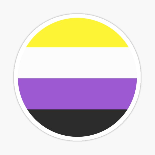 "Non Binary Pride Flag Circle Sticker" Sticker for Sale by Brooklynelise14 | Redbubble