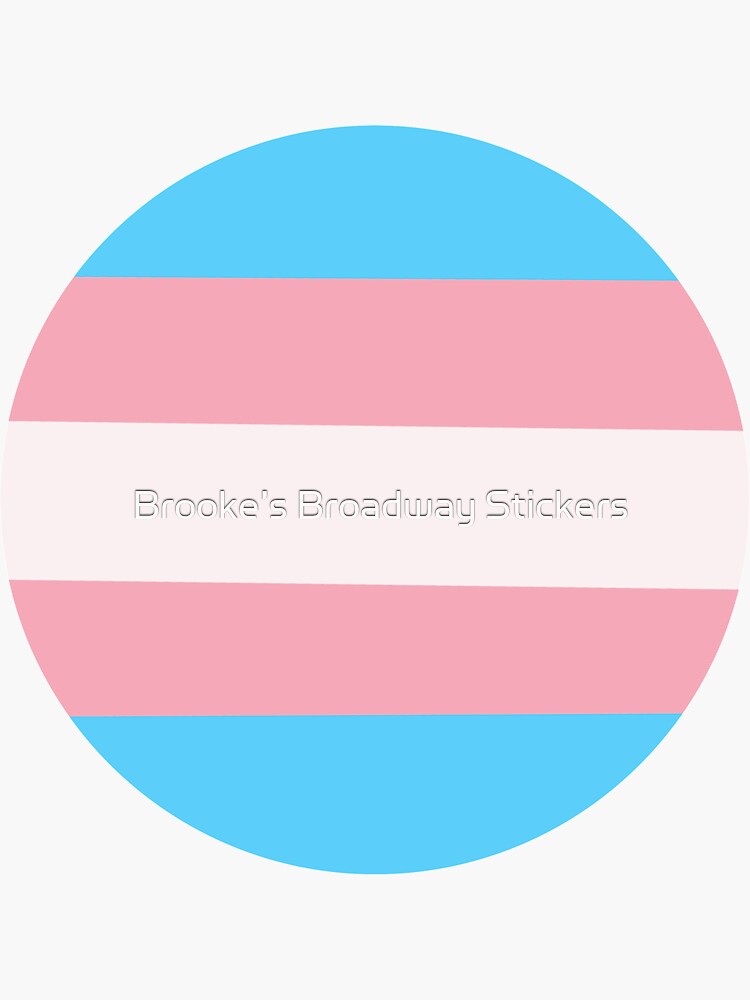 "Transgender Pride Flag Circle Sticker" Sticker for Sale by ...
