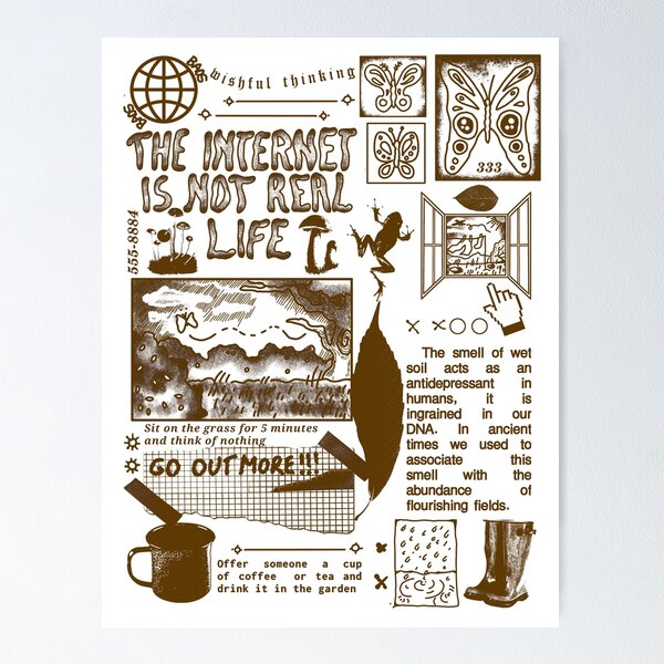 "The internet is not real life" Poster for Sale by liquidsighs-png ...