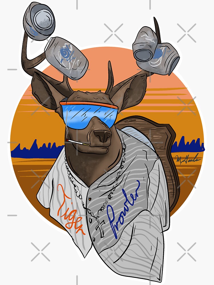 "Tiger Prowler Buck on a wall" Sticker for Sale by Statepallets | Redbubble