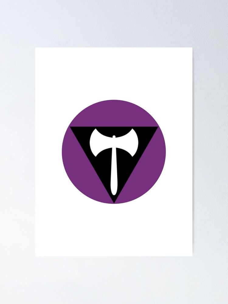 "Labrys Lesbian Pride Axe Flag Circle Sticker" Poster for Sale by ...
