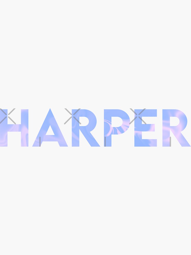 "Harper Name" Sticker for Sale by ellebackup | Redbubble