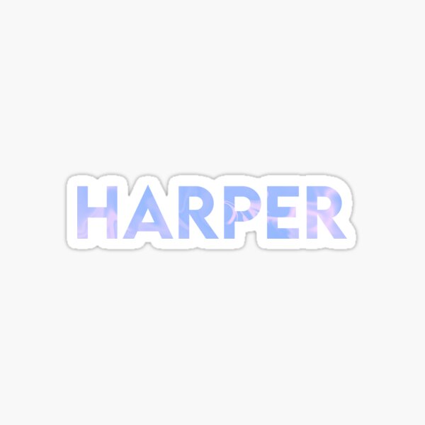 "Harper Name" Sticker for Sale by ellebackup | Redbubble