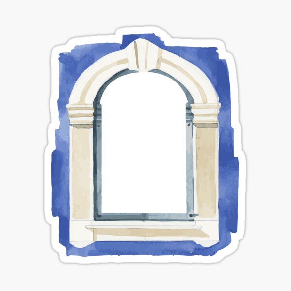 "Greek Window" Sticker for Sale by Art-Zhela | Redbubble