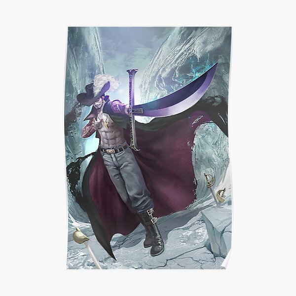 "one piece mihawk" Poster for Sale by Youssefn48 | Redbubble
