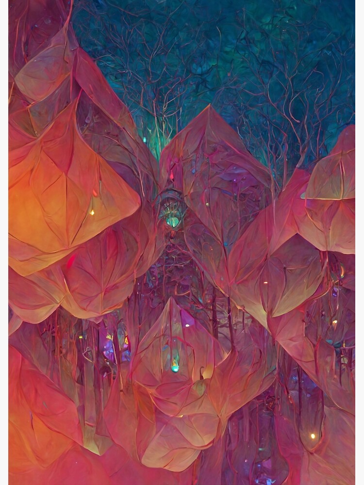 "Electric Forest - Ethereal Minimalist Psychedelic Forest" Poster for ...