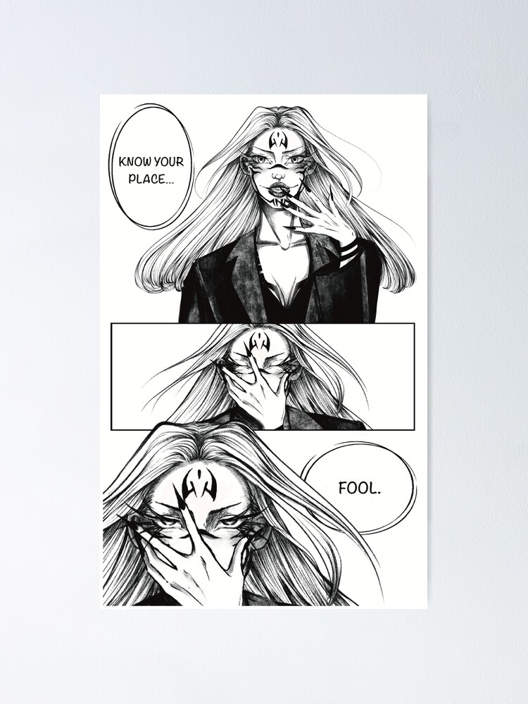 "Jujutsu Kaisen Female Sukuna (Black and White Version)" Poster for ...