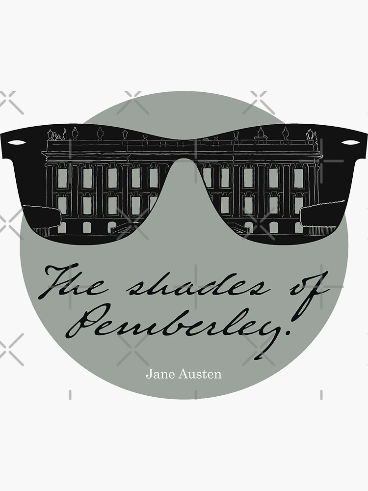 "The Shades of Pemberley" Sticker for Sale by regencygifts | Redbubble