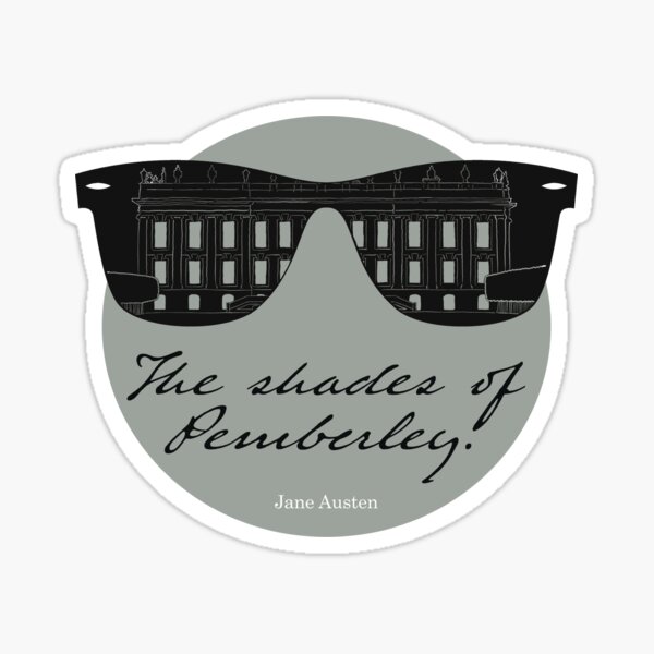 "The Shades of Pemberley" Sticker for Sale by regencygifts | Redbubble