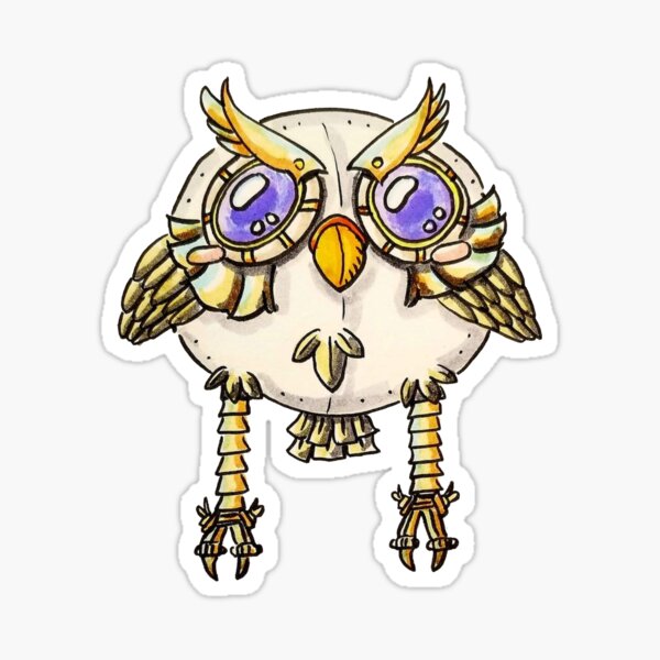 "Incredible Clockwork Owl Automaton" Sticker for Sale by Zesty-Time ...