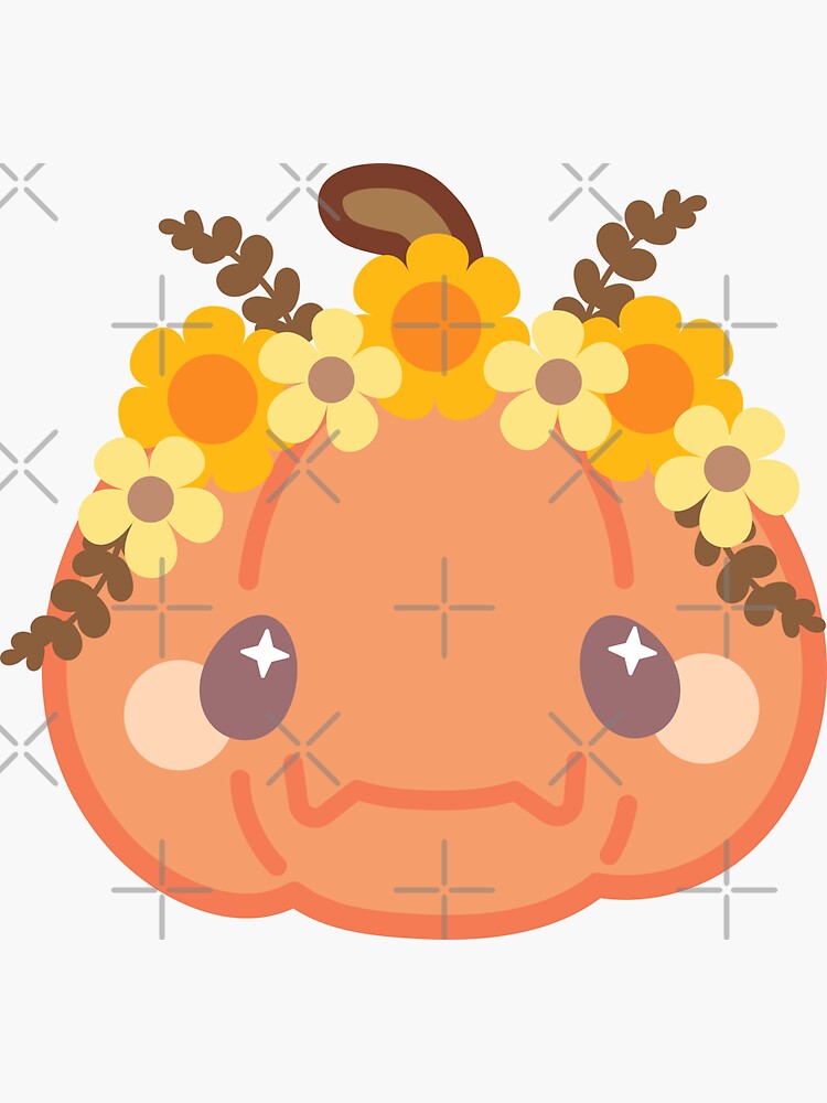 "Cute Pumpkin, Happy Halloween, Sticker , Fall" Sticker for Sale by ...