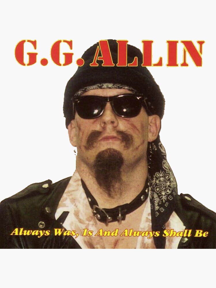 "GG ALLIN" Sticker for Sale by Neonic964 | Redbubble
