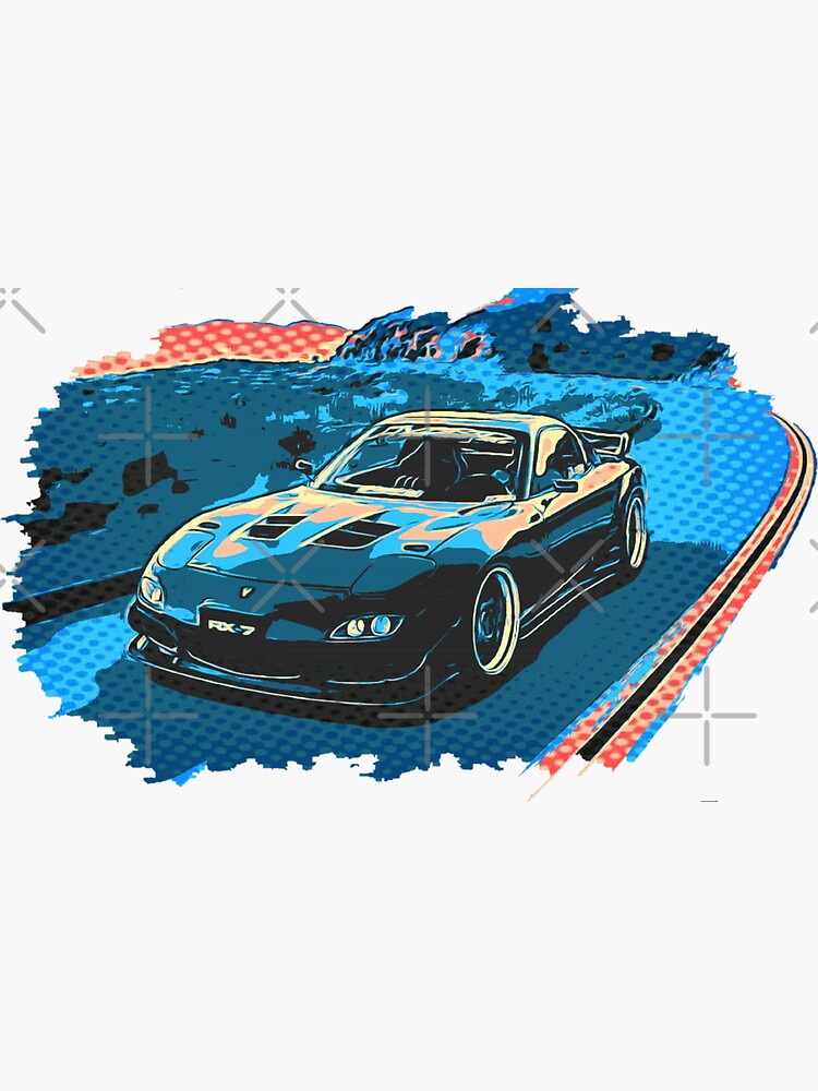 "Rotary Experiment 7 aka rx7" Sticker for Sale by Goni20 | Redbubble