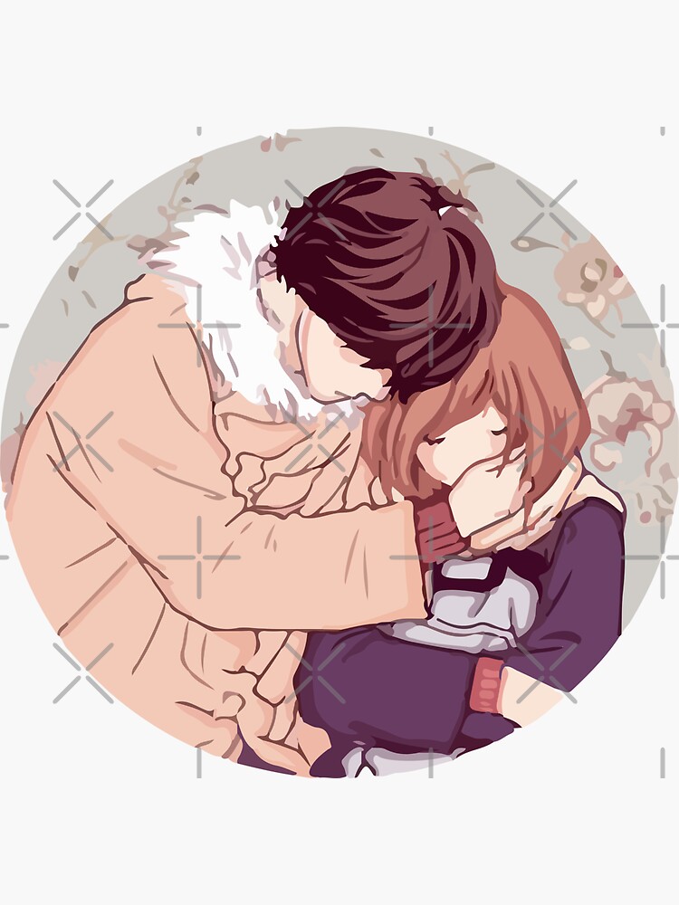 "kou and futaba anime couple" Sticker for Sale by filal | Redbubble