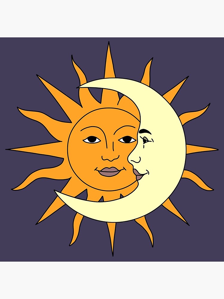 "Sun & Moon - Celestial 1990's Inspired Design" Poster for Sale by it ...