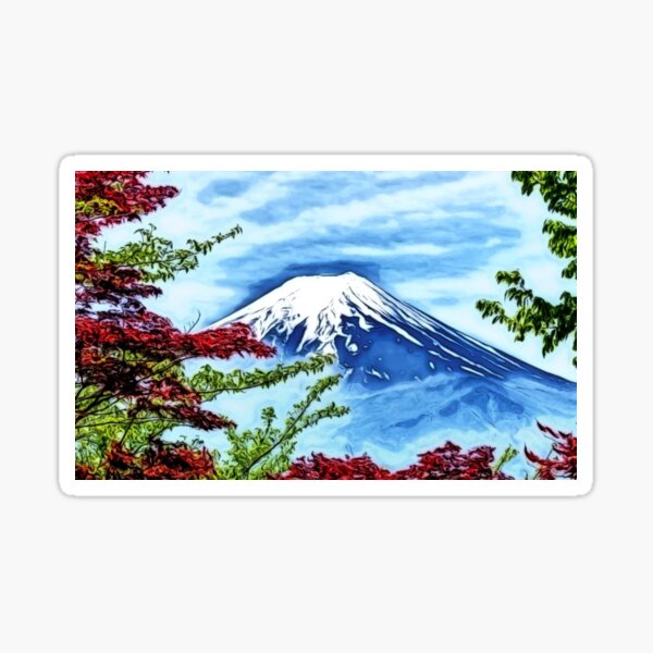"Mount Fuji" Sticker for Sale by Teashirts23 | Redbubble