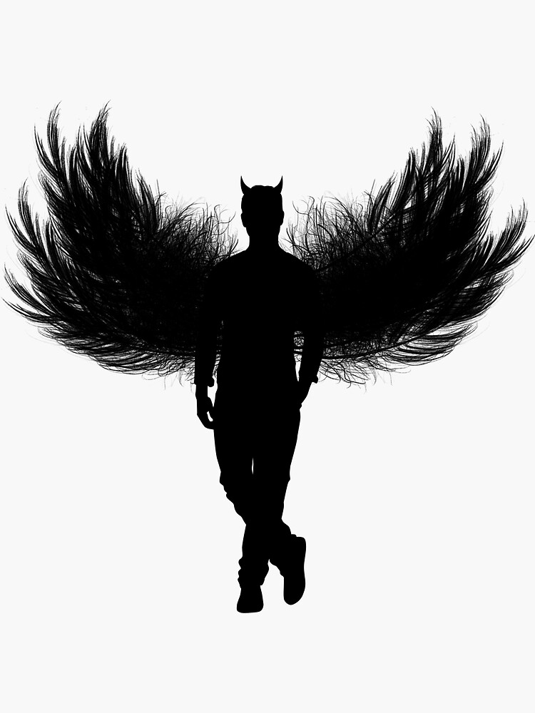 "Fallen Angel Lucifer Sticker" Sticker for Sale by BitamIbaa | Redbubble
