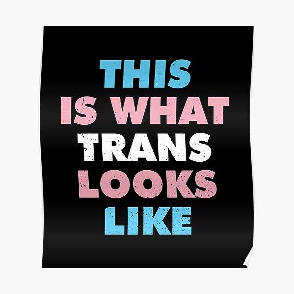 "This Is What Trans Looks Like Funny Transgender Transwoman" Poster for ...
