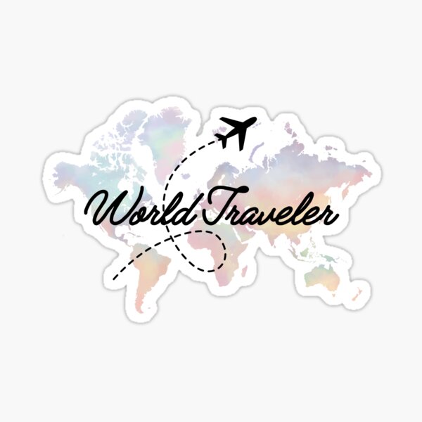 "World Traveler" Sticker for Sale by jkenn0108 | Redbubble