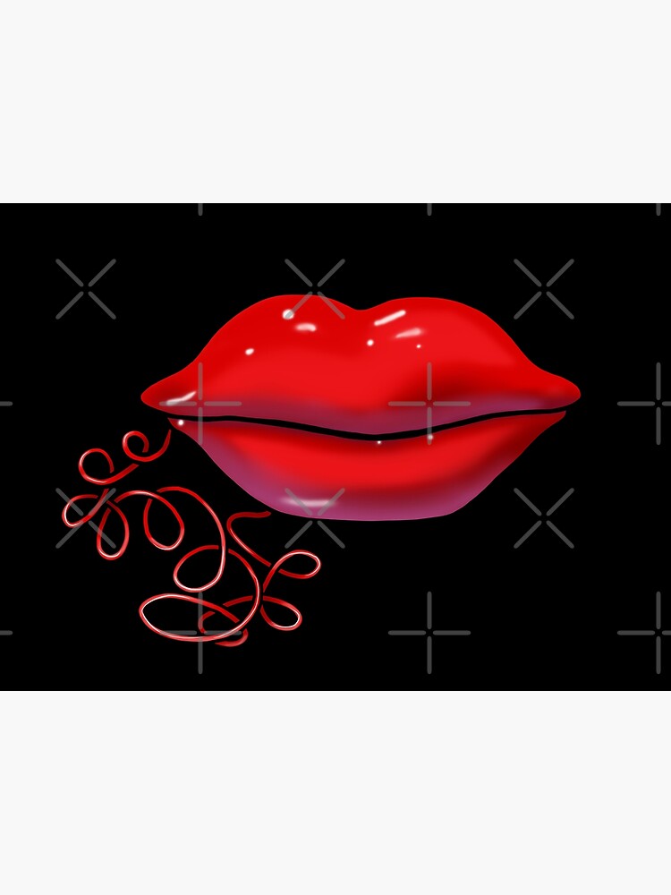 "Nostalgic Barbie style red lips phone" Poster for Sale by ...