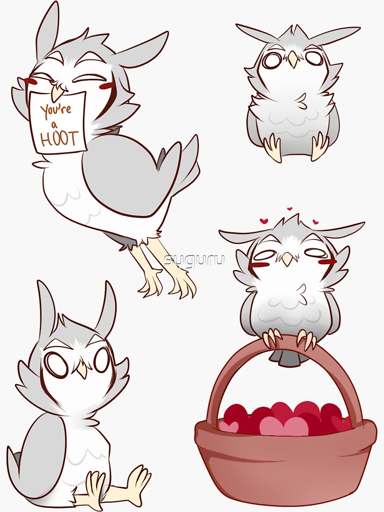 "hoot hoot" Sticker for Sale by suguru | Redbubble